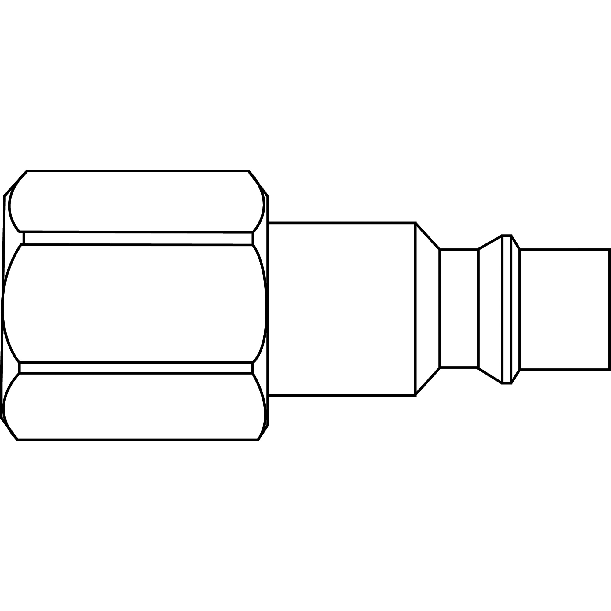 Topring Quick Couplers - 1/4" Industrial, One Way Shut-off - Plugs, 1/8 ...